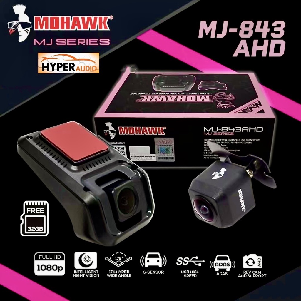 MOHAWK MJ SERIES MJ-843AHD CAR RECORDER | Shopee Malaysia