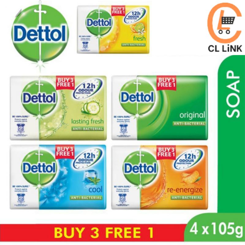 Dettol Bar Soap 100g [4 Bars Pack] | Shopee Malaysia