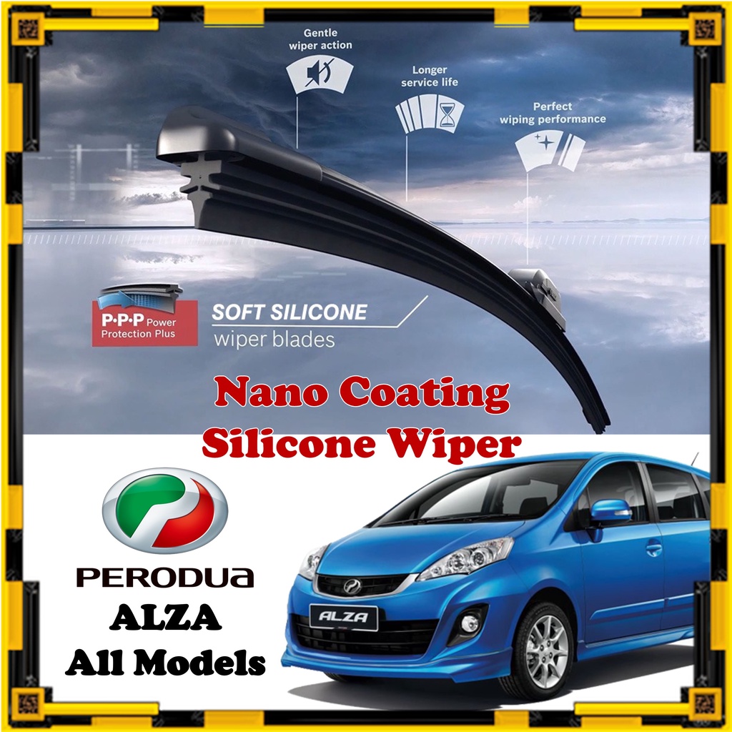 Perodua Alza - Nano Coating Soft Silicone Car Wiper Blades - 1 Pair ...