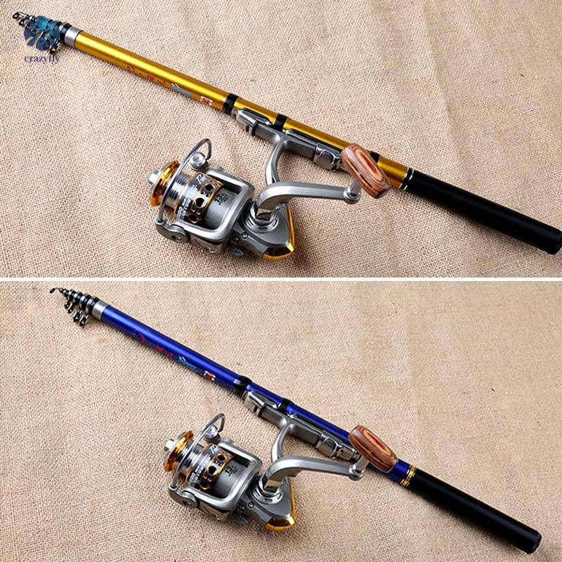 1.8-3m Portable Telescopic Rotating Fishing Rod Super Lightweight ...