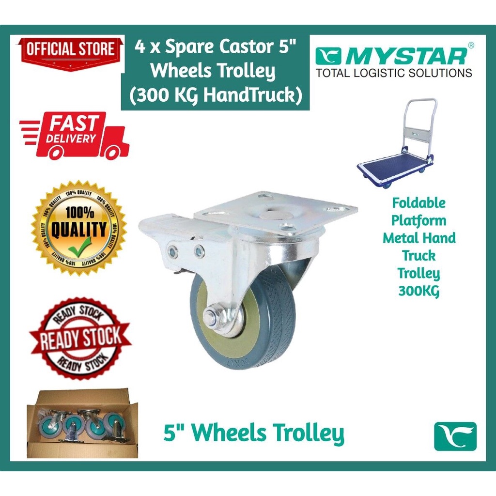MYSTAR Spare Castor 5 Inch" For 300KG Hand Truck Trolley MM301 | Shopee ...