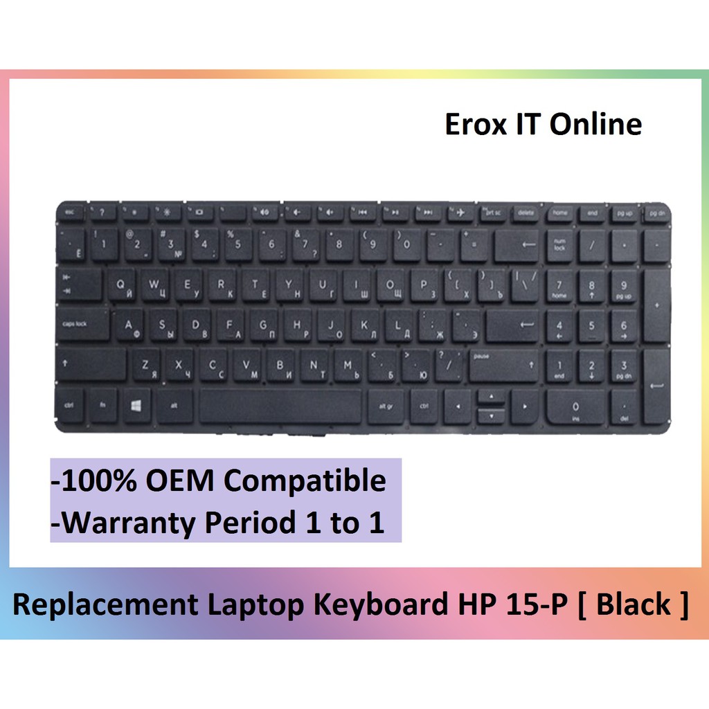 Replacement Laptop Keyboard HP 15-P 9Z.N9HSQ.72M SPS-749658-001 ...