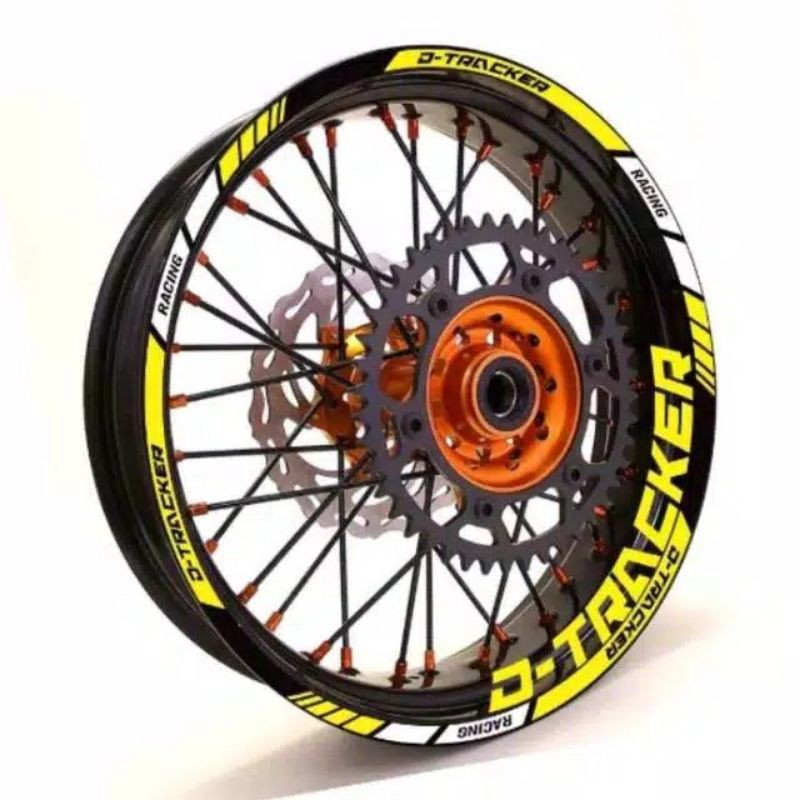 Sticker Rims 1set KAWASAKI KLX D-TRACKER NEW CUTTING STICKER LIST Rims ...