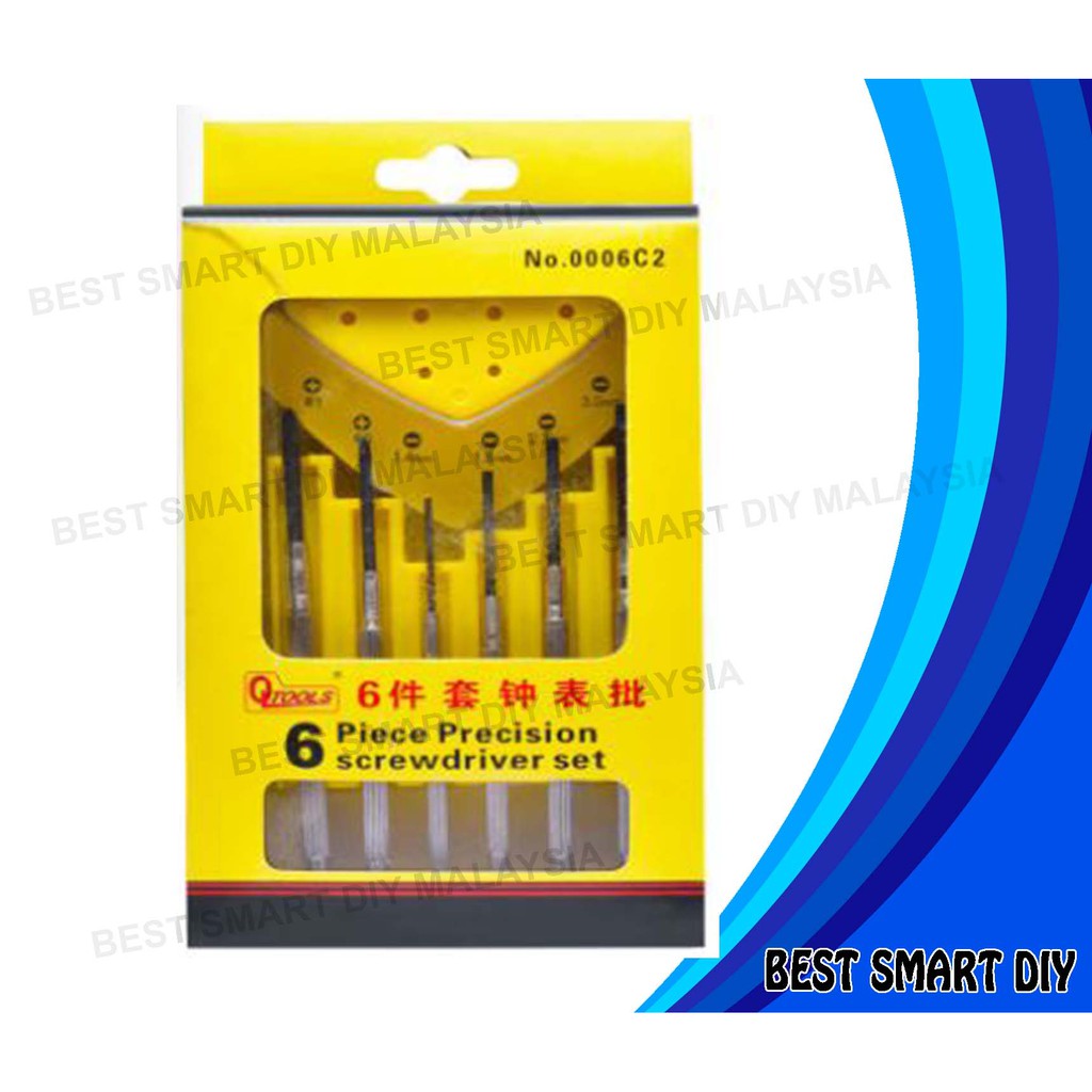 NO.0006C2 Qtools 6 Piece Precision Screwdriver Maintenance Tool Set Toolkit | Shopee Malaysia