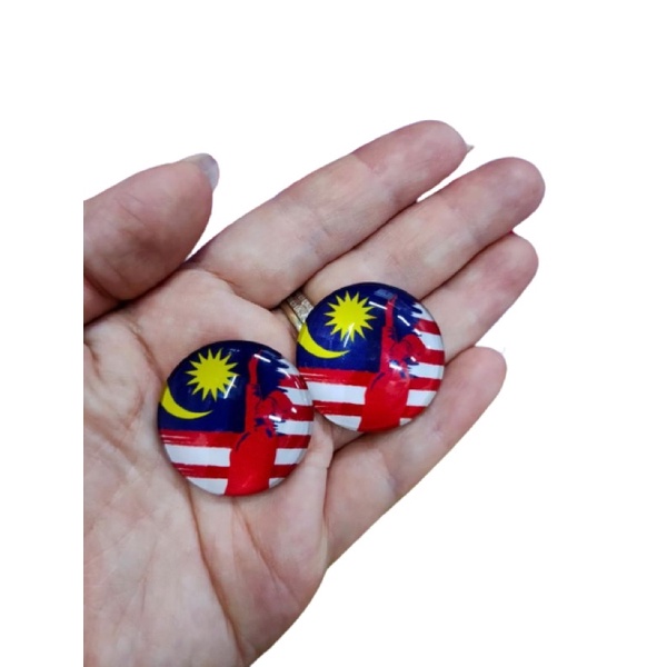 Ring Tudung Merdeka Hari Kebangsaan Ring Brooch Bendera Malaysia Flag ...