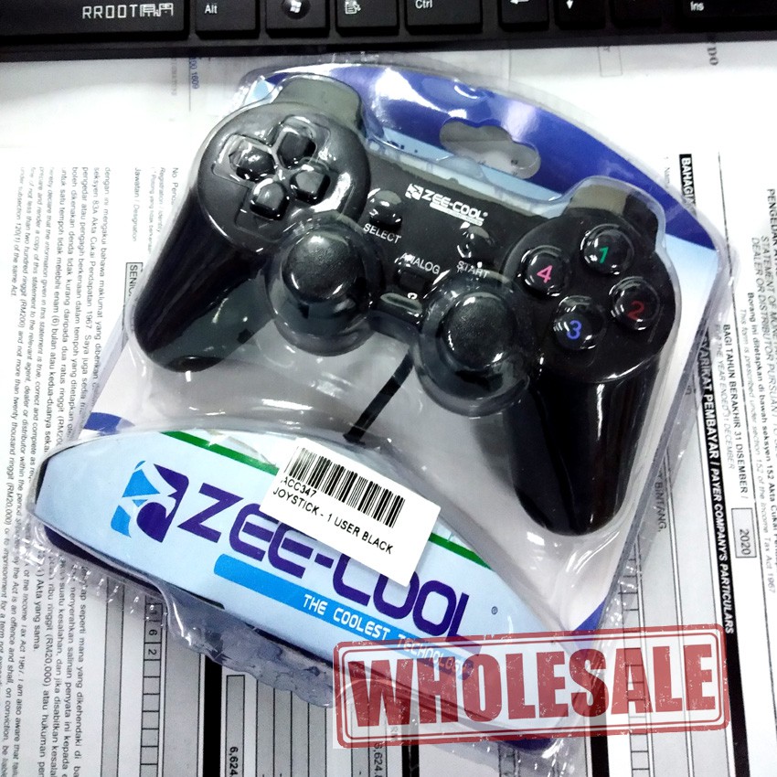Zee-Cool USB Wired Dual Shock Single Joystick / Gamepad Controller for ...