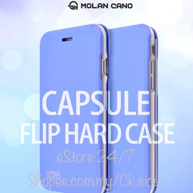 Molan Cano Design Capsule Glossy Flip Hard Case l PU Leather Cover Card ...