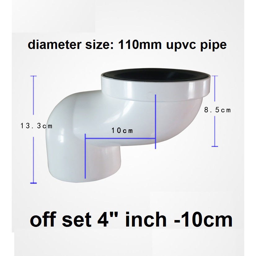 WC TOILET BATHROOM CONNECTORS OFF SET / PVC Offset Misaligned Toilet WC ...