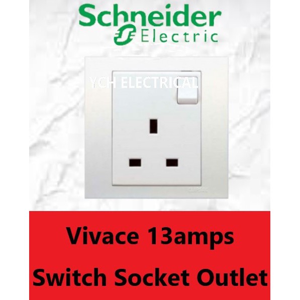 [Sirim]SCHNEIDER CLIPSAL VIVACE 13A 1 Gang Switch Socket Outlet 250V ...