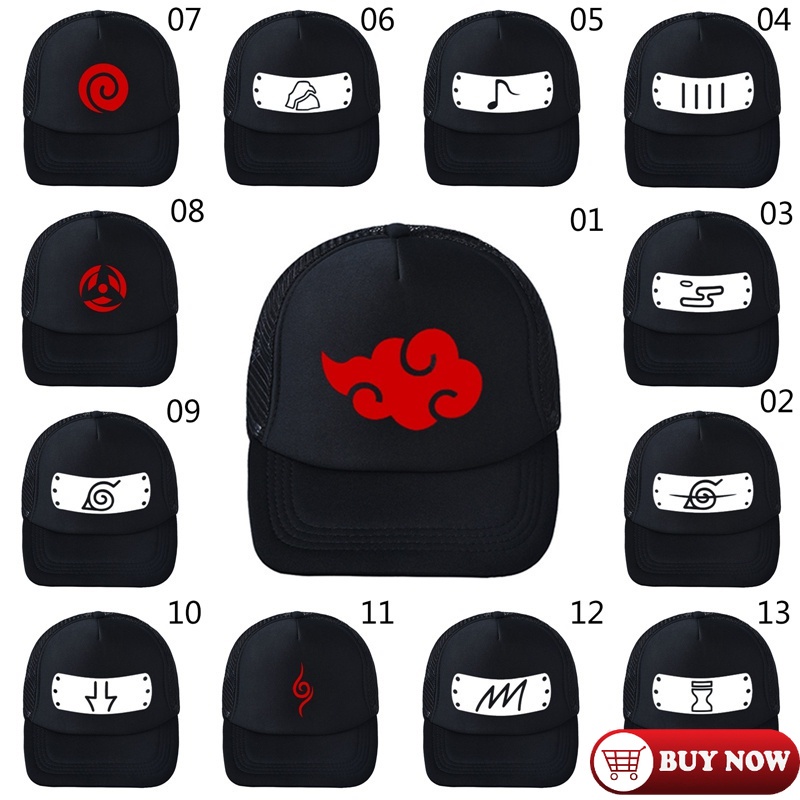 WOW Anime NARUTO Hats Akatsuki Ninja Uchiha Konoha Red Cloud Symbol ...