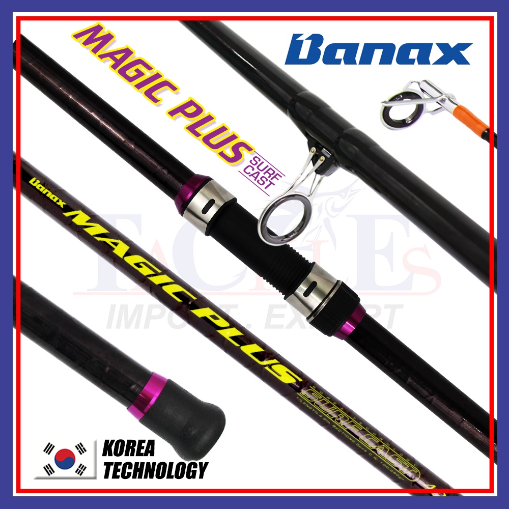 (11'8ft- 16'4ft) Banax Magic Plus Surf Cast Fishing Rod Rod Pantai Long ...