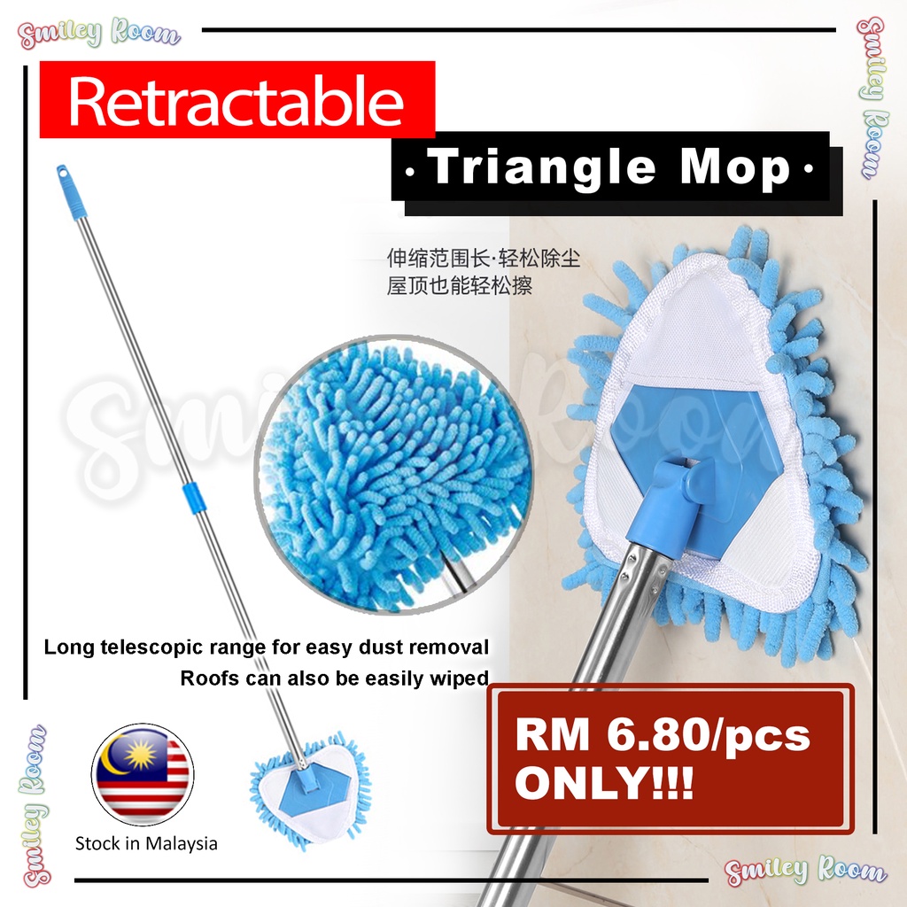 [Ready Stock] Retractable Triangle Mop 可伸缩三角拖把 Mop Segi Tiga Boleh ...