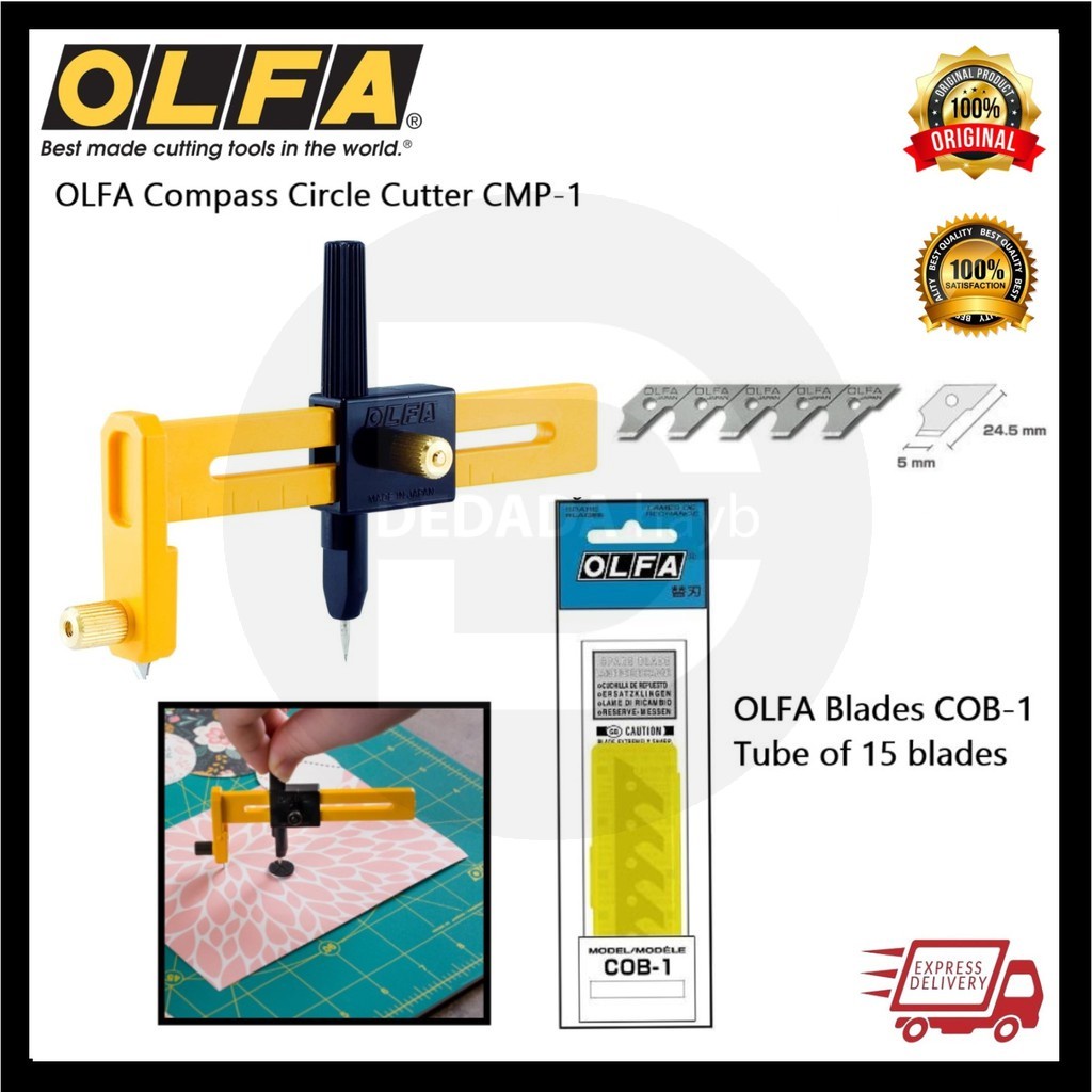 OLFA Compass Circle Cutter CMP-1 & Blades COB-1 (tube of 15 blades) | Shopee Malaysia