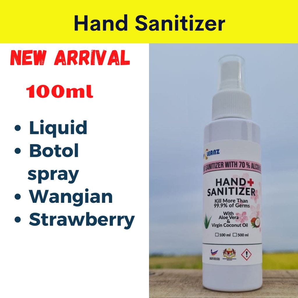 [MOBILE SAIZ SANITIZER] 100ML SPRAY LIQUID HAND SANITIZER SANITISER KKM APPROVED 70% ALCOHOL ...