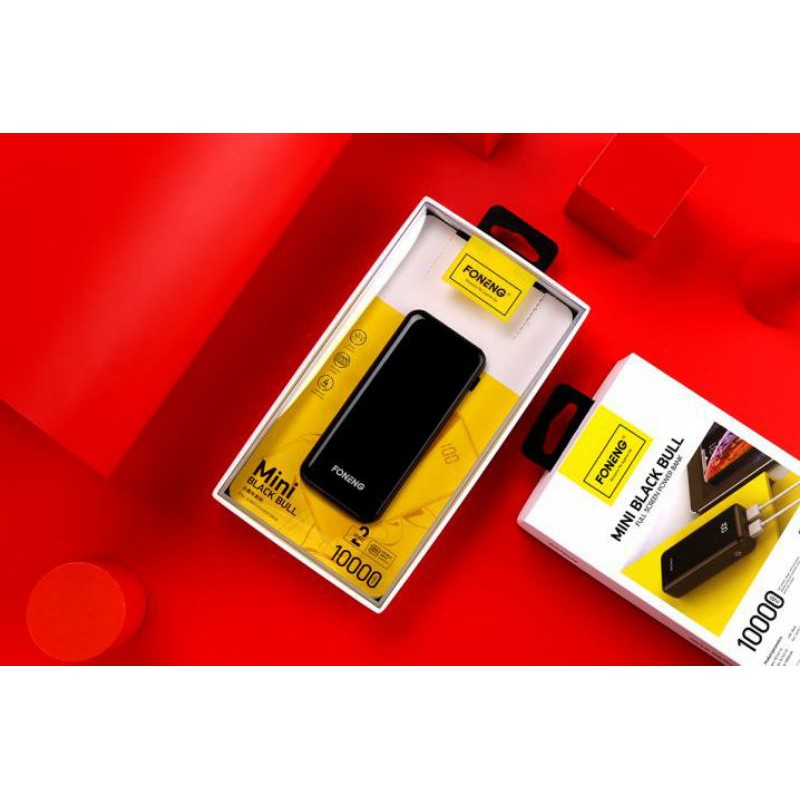 100% Original FONENG 10000mAh Mini Black Bull power bank | Shopee Malaysia