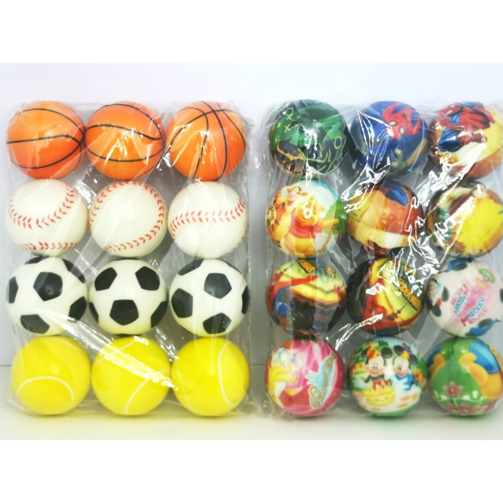 READY STOCK# PU Foam Rubber Ball Toy basketball Hand Wrist Exercise ...