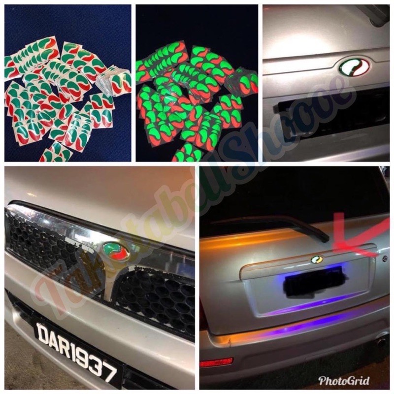 Perodua logo EMBLEM sticker KELISA reflector emblem logo/sticker emblem ...