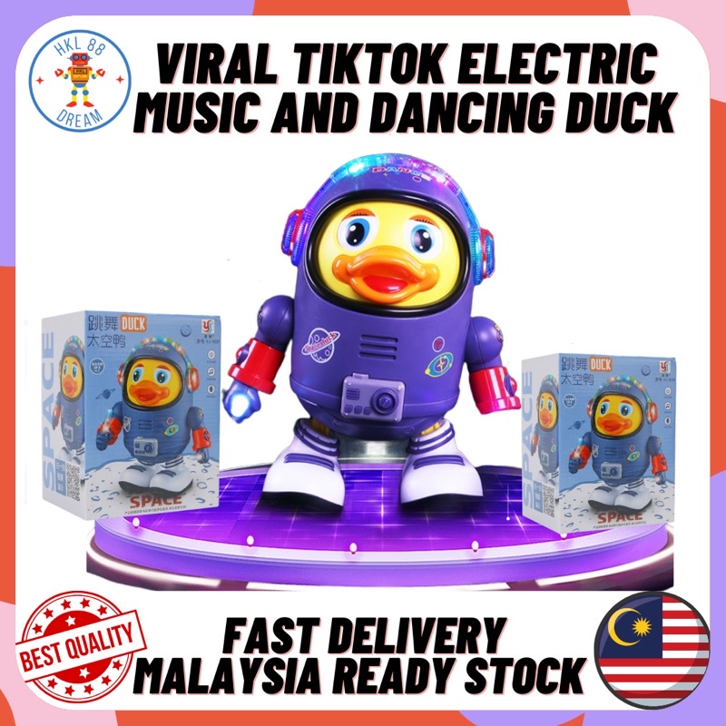 HKL88-010 Electric Singing & Dancing Duck Free Battery Robot Toys Music ...