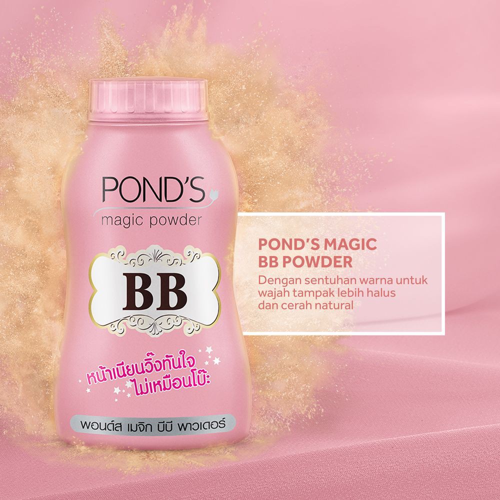(Bb Powder Pink) Ponds Magic Powder 100% Ori Thailand | Shopee Malaysia