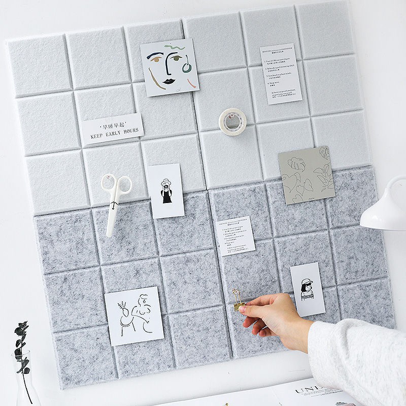 Nordic Style rectangular Felt Letter Board felt Note Memo Schedule ...