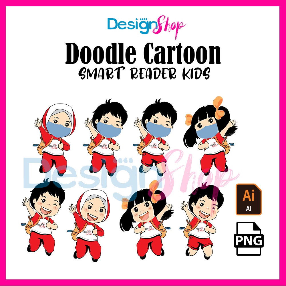 DESIGN ONLY, NEW CUTE DOODLE CARTOON TADIKA Design Mudah & Murah [Adobe ...