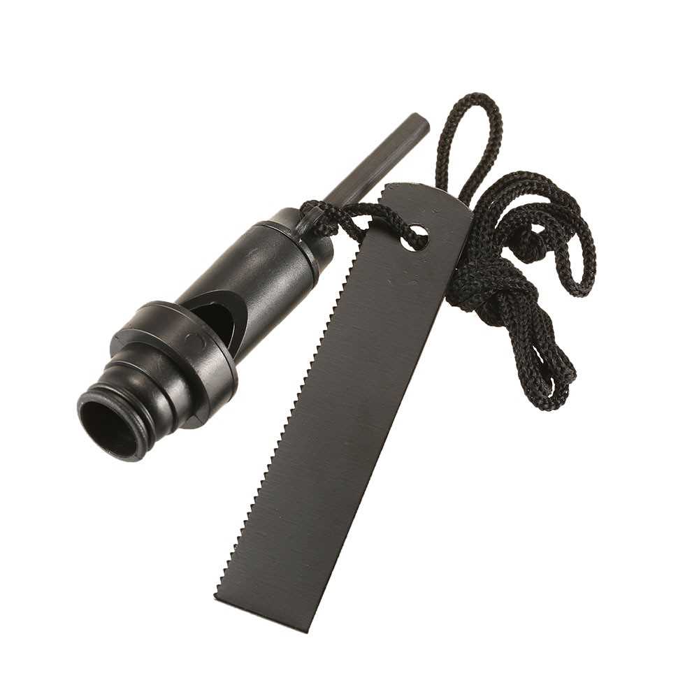 Multi Tool Flint Fire Starter with Compass and Whistle Camping Outdoor ...