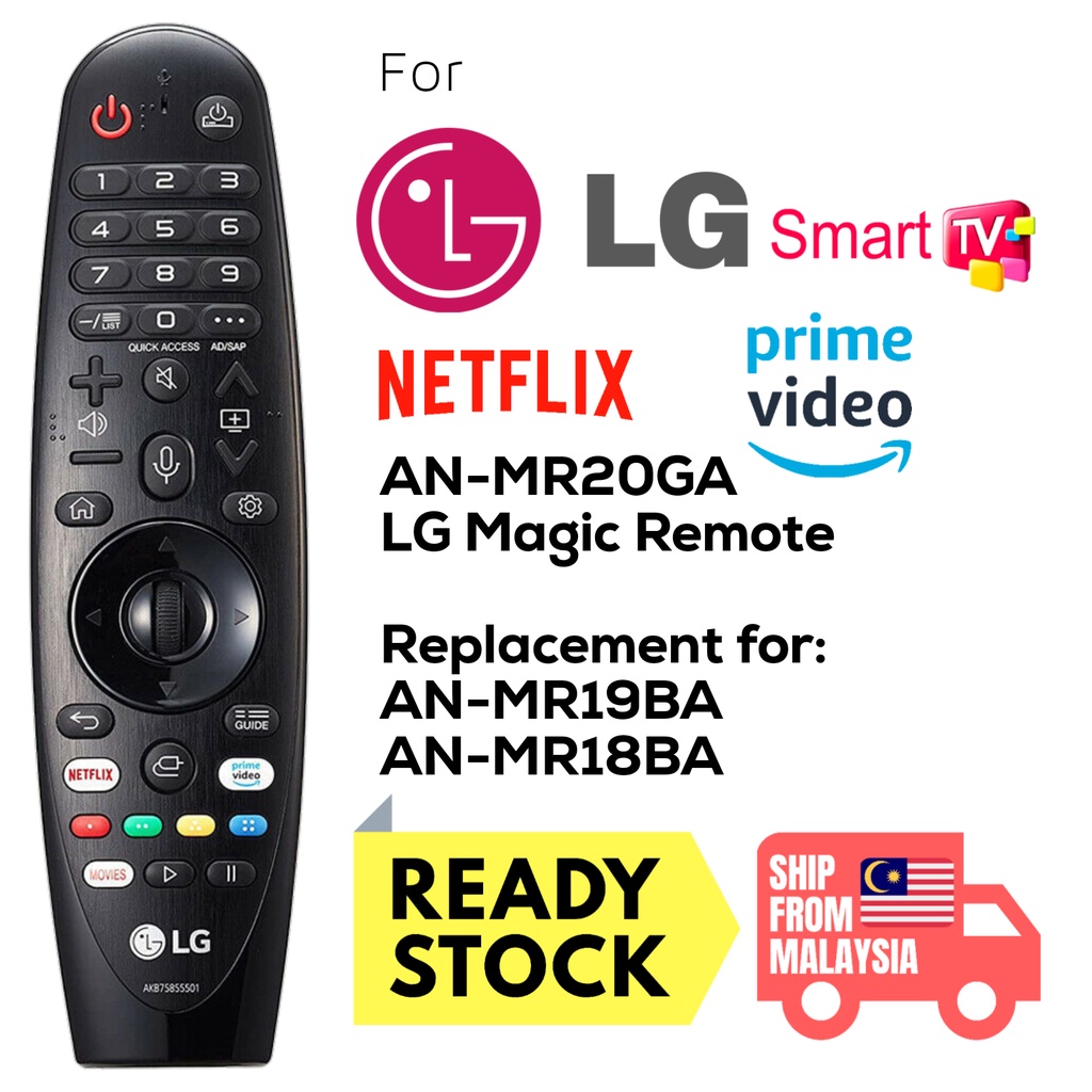 ORIGINAL LG AN-MR20GA magic remote control with voice and pointer Netflix prime video AN MR20GA ...