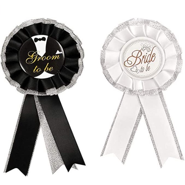 Bride to be Badge and Groom to be Badge Wedding Engagement Decoration ...