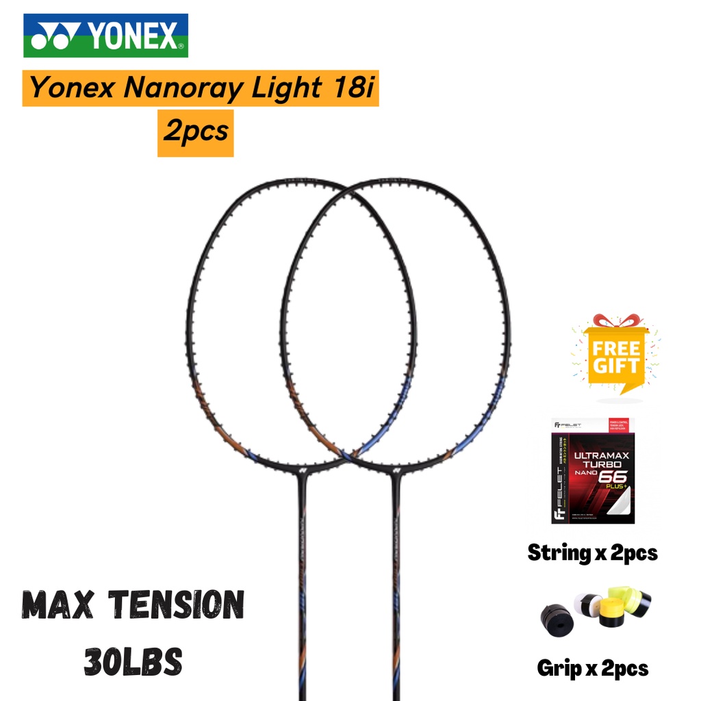 Yonex Badminton Racket Nanoray Lite 18i Buy 1 Free 1 Badminton Racket [Free String & Grip ...