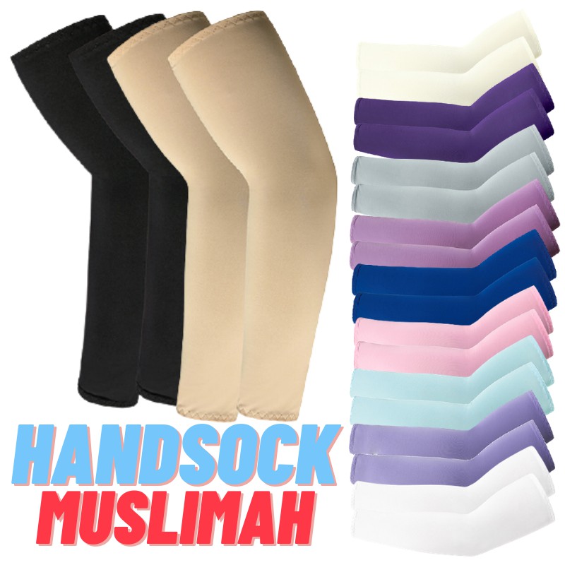 Hand Sock Arm Sleeve Rider Muslimah Sarung Lengan Tangan Handsock Inner ...