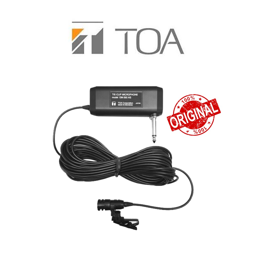 TOA EM-360 Tie-Clip Microphone With 7 Meter Cable | Shopee Malaysia