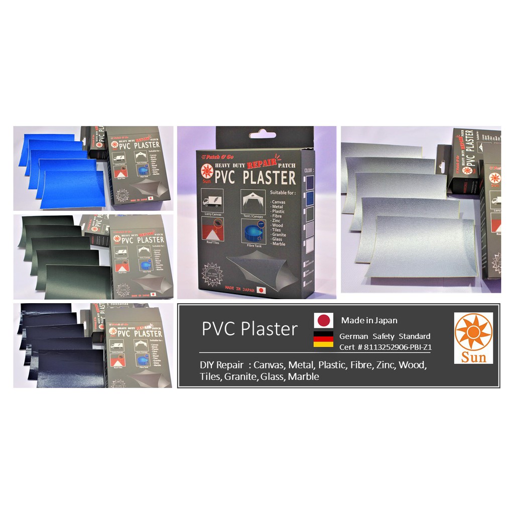 PVC Plaster 5pc Tape Canopy Tent Canvas Wall Flooring DIY Repair Roof ...