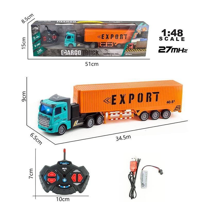Koleksi 1:48 Lori Container Remote Control Rechargeable Container Truck ...