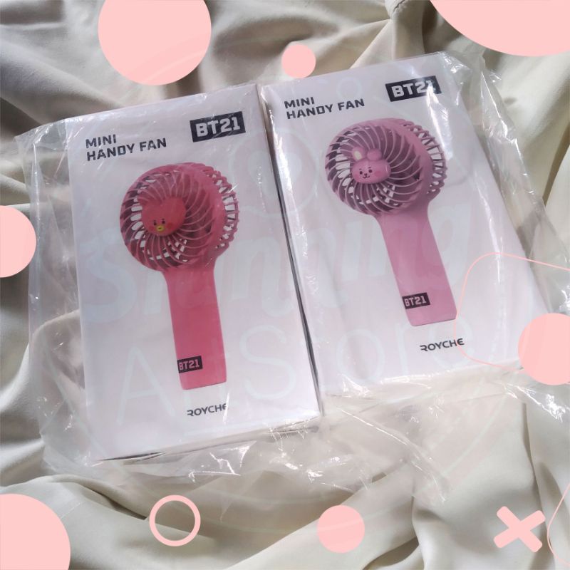 (Read The Description First) BT21 Official Mini Handy Fan Cooky & Tata ...