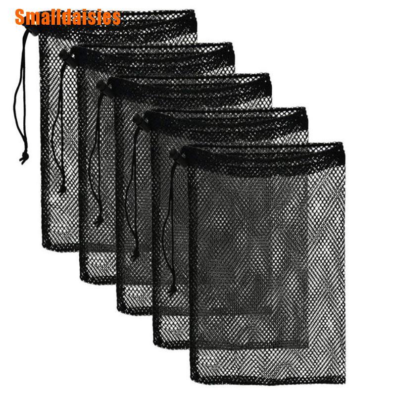 (Small daisies) Mesh Stuff Sack Durable Nylon Drawstring Laundry Bag ...