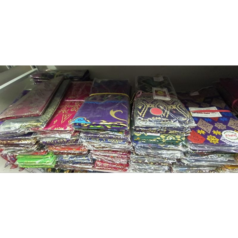[Borong 10 helai] Kain Batik Songket Sarawak Belum di jahit | Shopee ...