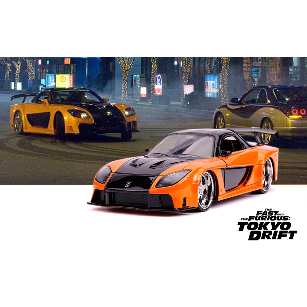 FAST & FURIOUS MOVIE CAR - HAN's 1997 MAZDA RX-7 VEILSIDE 1:24 DIECAST ...