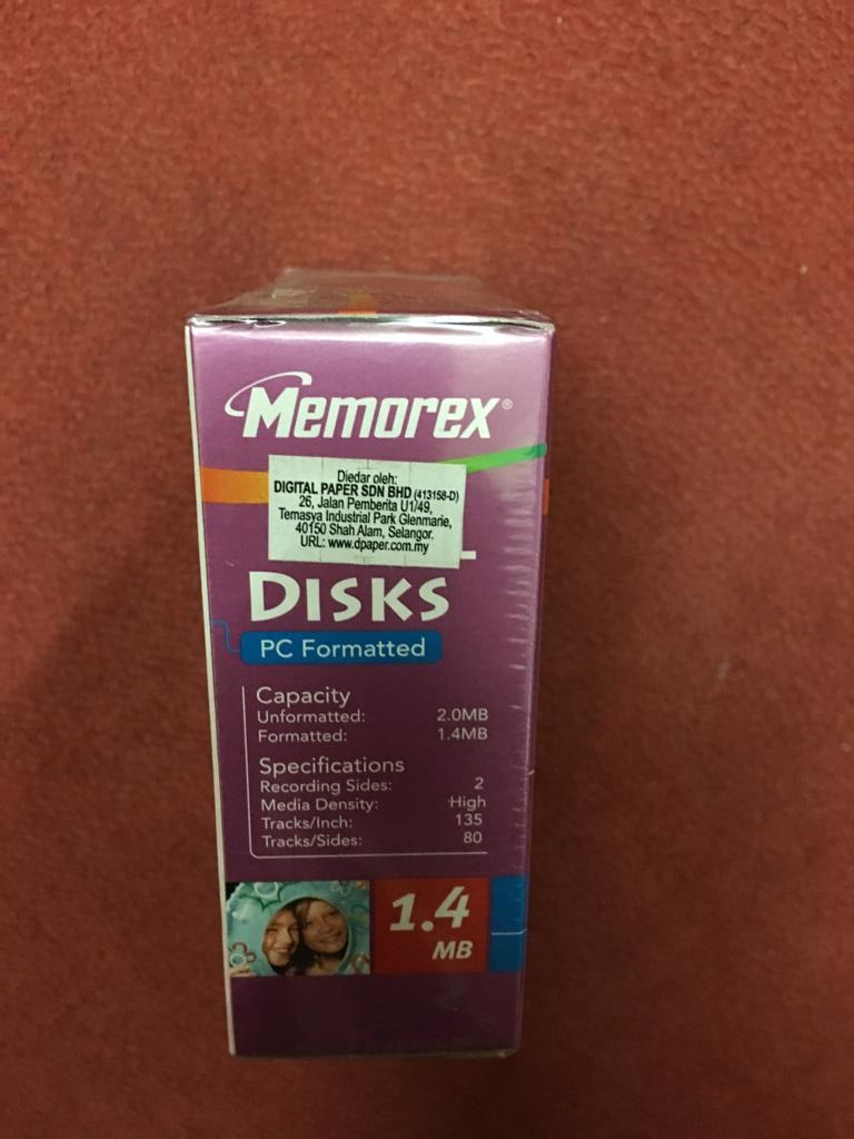 Memorex Cool Disks 1.4 MB 3.5 Inch Computer Floppy Diskettes | Shopee ...