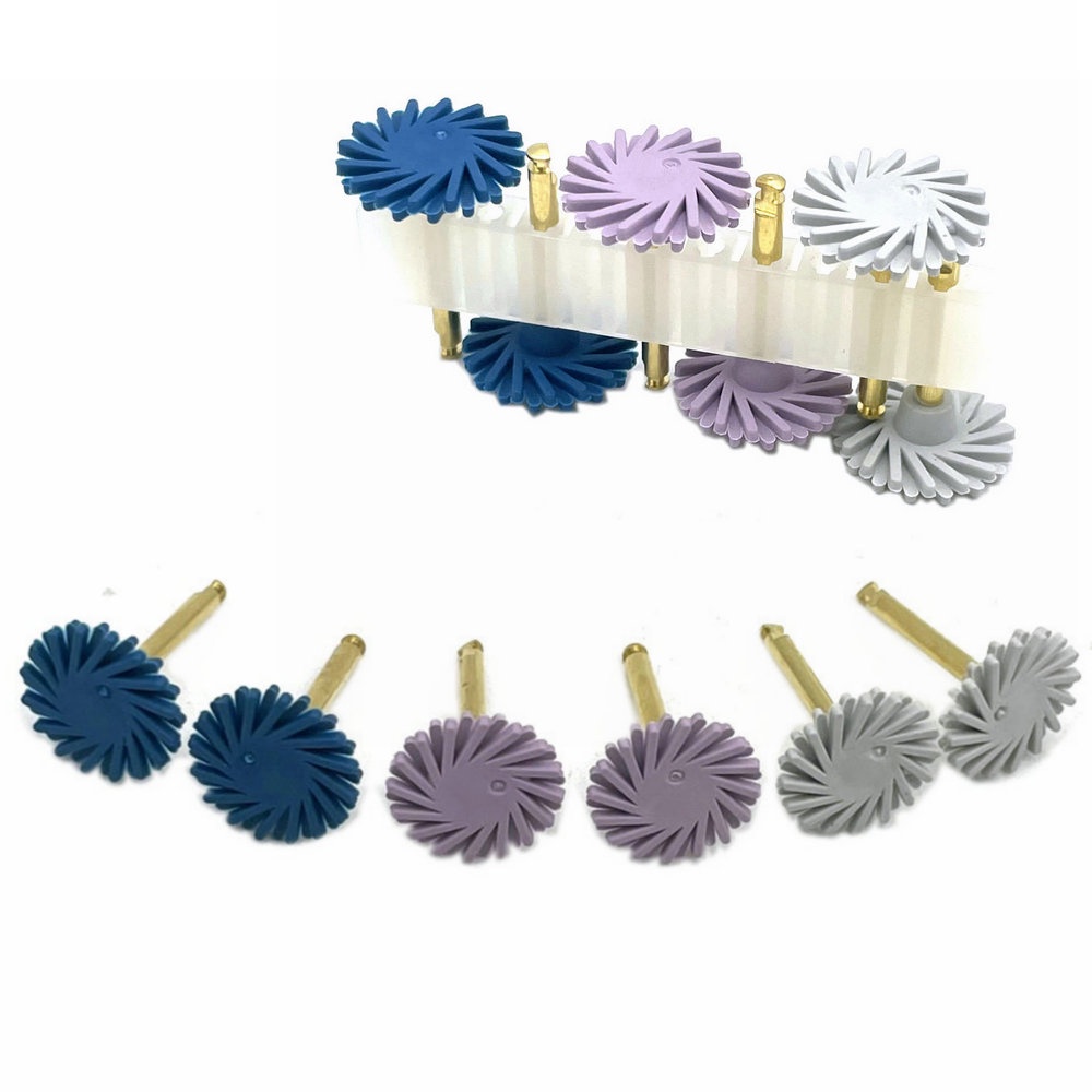 6pcs/set Dental Composite Resin Wheel Dental Rubber Polisher Composite ...