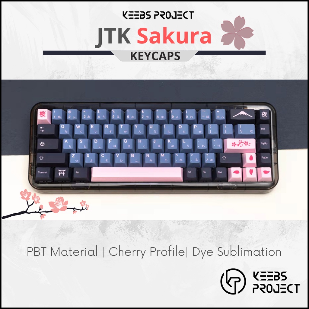 [Ready Stock] JTK Night Sakura Cherry PBT Keycaps for Mechanical ...