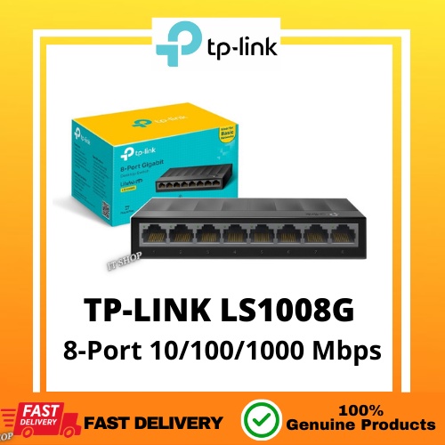 TP-LINK LS1008G 8-Port 10/100/1000Mbps Desktop Switch | Shopee Malaysia