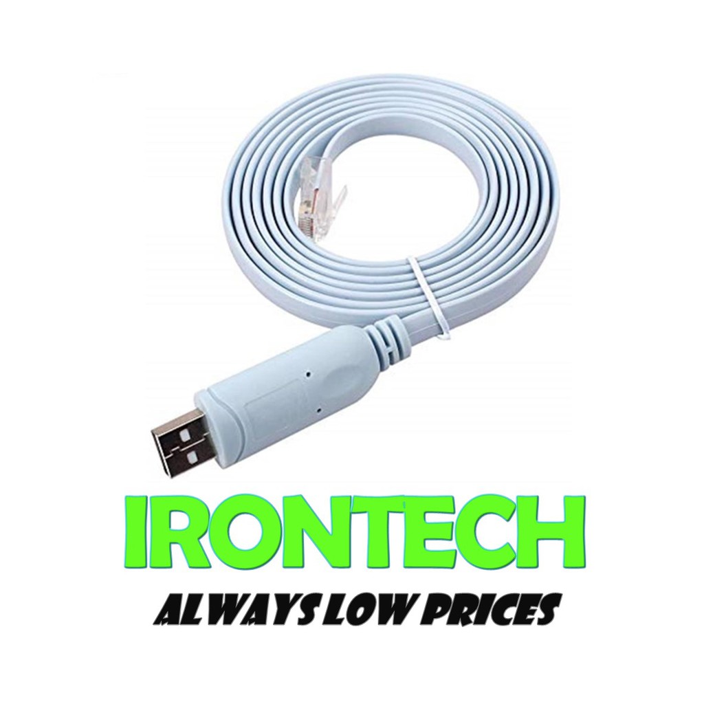 USB Serial RS232 to RJ45 Console Rollover Cable For Cisco Routers 1M 1 ...