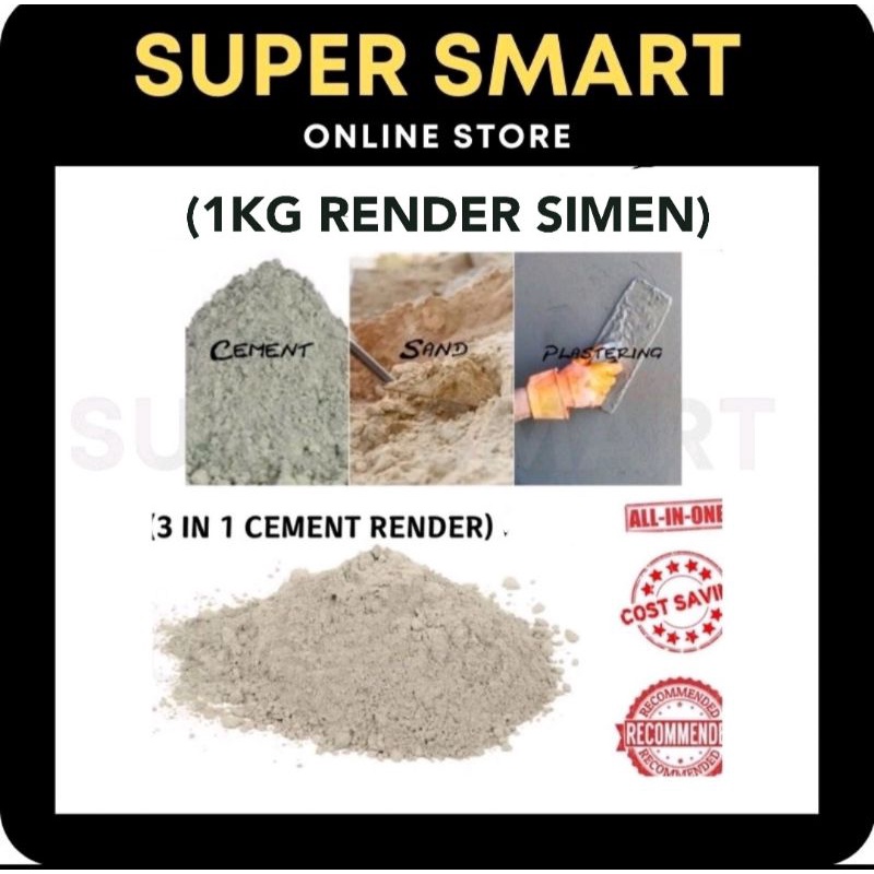 CEMENT RENDER 3 IN 1 (1KG / BAG) | Shopee Malaysia