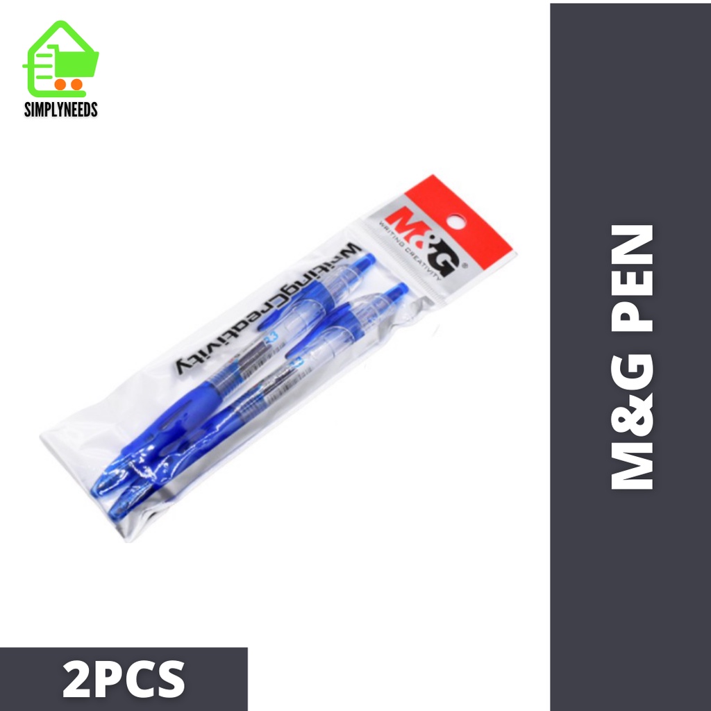 M&G Pen black/blue (2PCS) | Shopee Malaysia