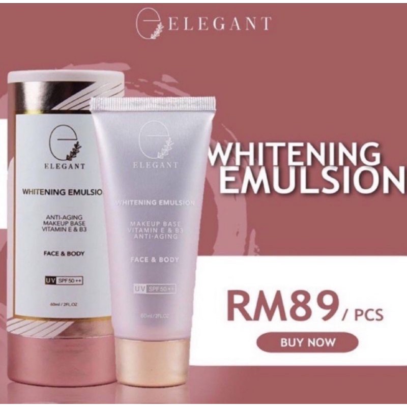 🔥NEW ITEM🔥ELEGANT WHITENING EMULSION ORIGINAL VIRAL TIKTOK | Shopee Malaysia