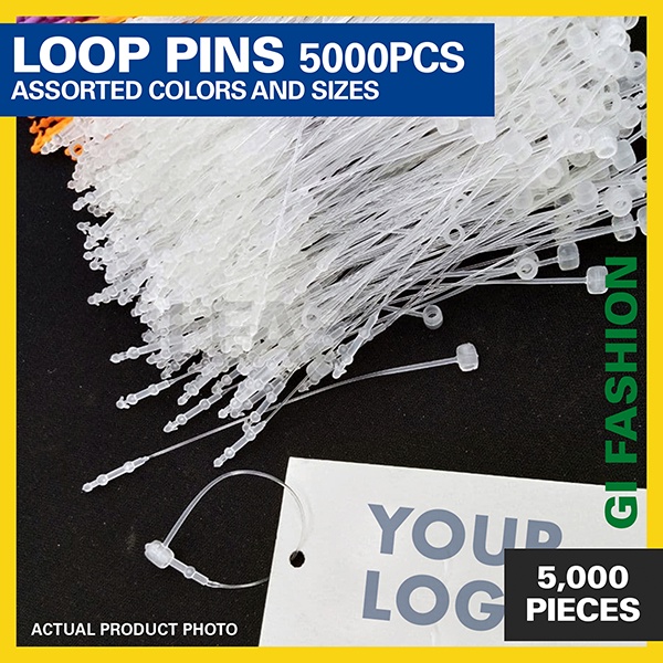 5000 PIECES Loop Pin assorted color and size loop lock for tagging ...
