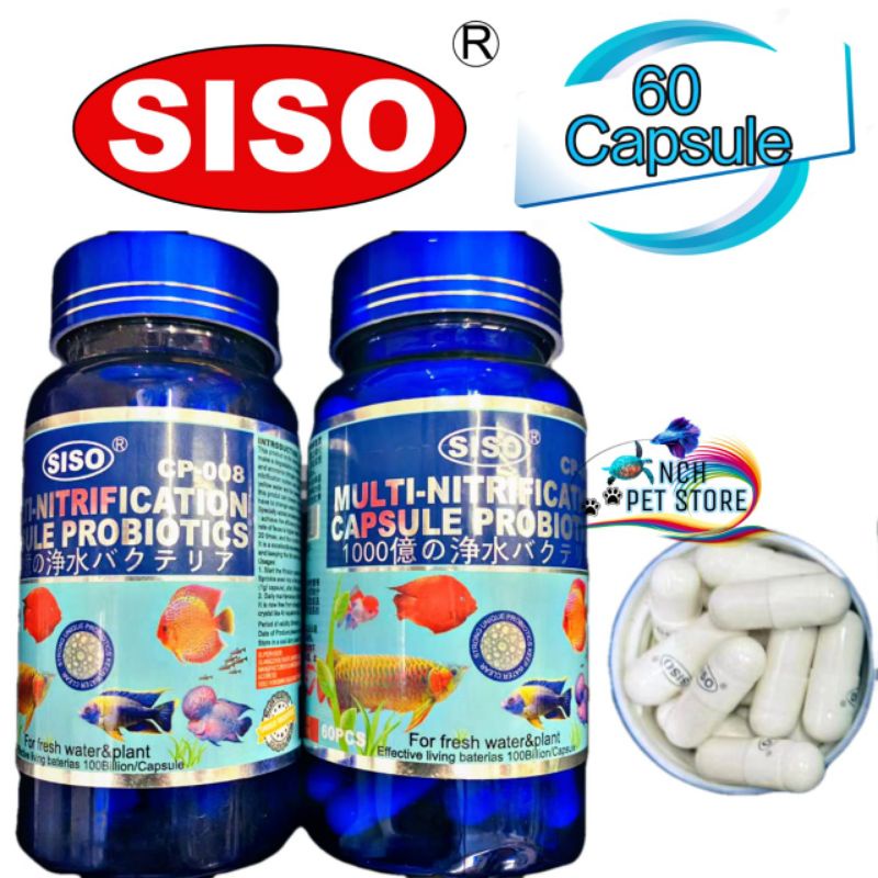 SISO/KINTONS Aquarium Water Crystal Capsule Probiotics Reduce Ammonia ...
