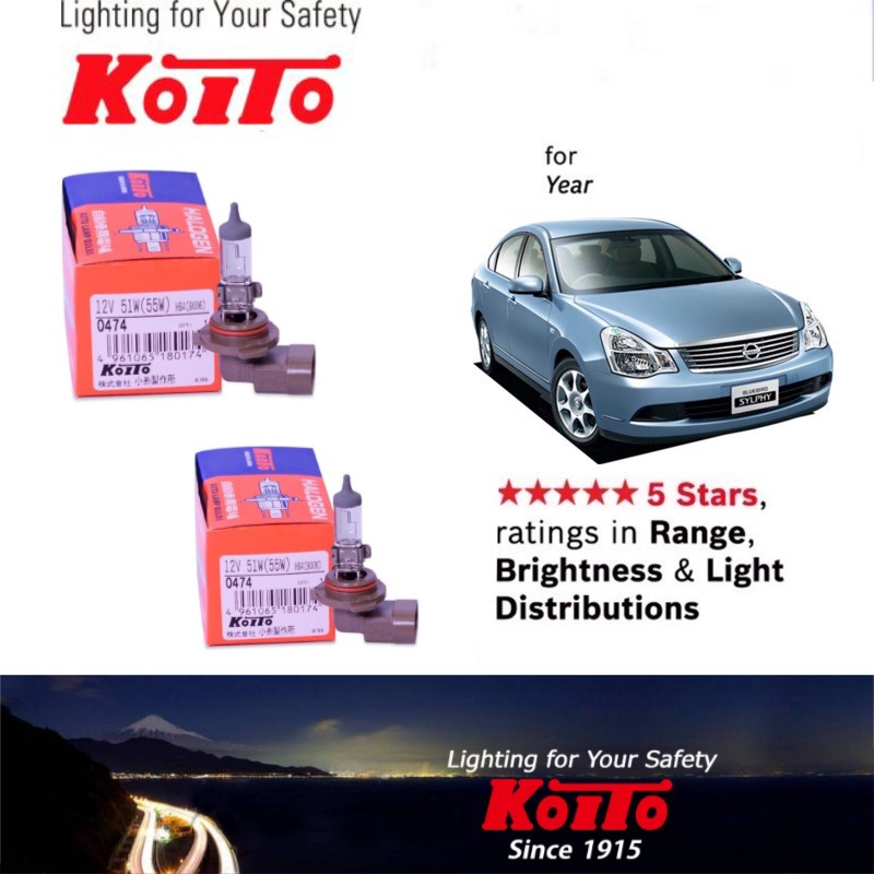 Koito HB4 Headlight Bulb for Nissan Sylphy (G11) 2008 - 2014 | Shopee ...
