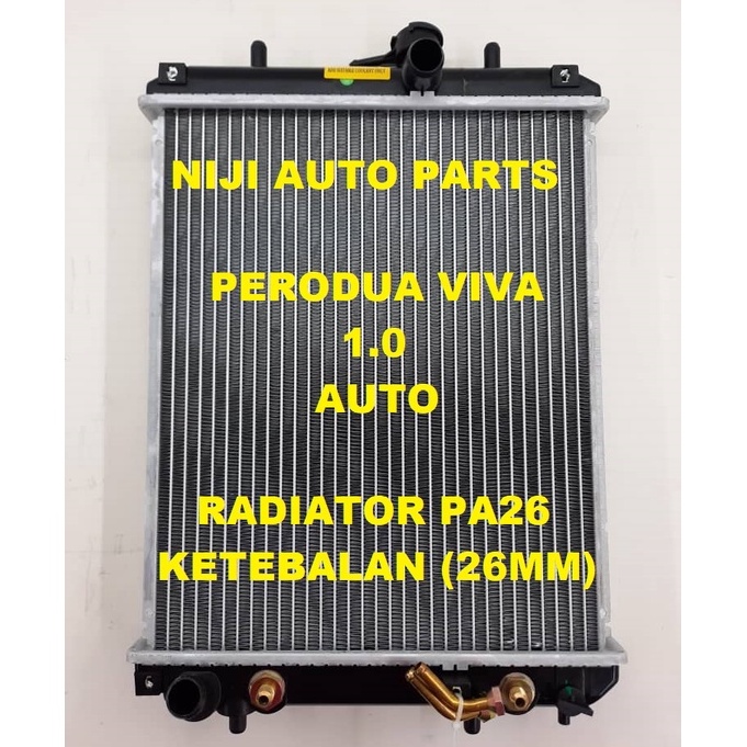 Radiator Perodua Viva 1.0 Auto Tangki Air Kereta Ketebalan PA26 Double ...