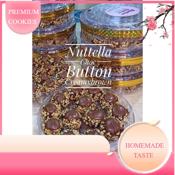 Premium Cookies Viral | Nutella Choc Button Cookies | Biskut Raya ...